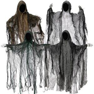 Holiday | 4 Pack 19 Halloween Hanging Ghost Decoration Faceless Grim ...